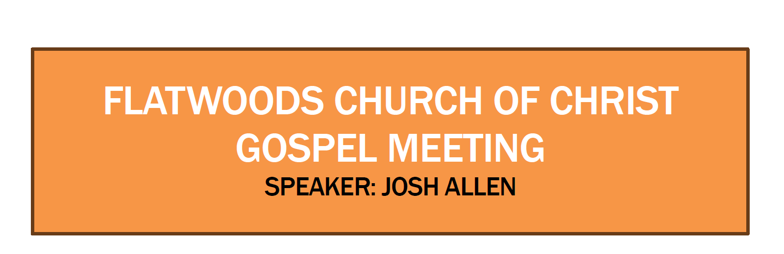 Gospel Meeting with Josh Allen - The Heart of the Matter is the Matter ...